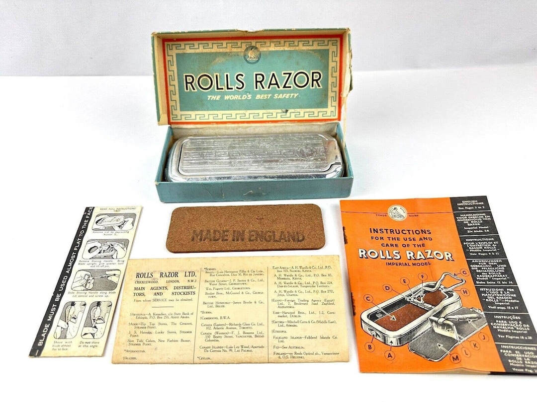 Vintage 1927 Rolls Razor Complete in Box Antique Made in England See 16 ...