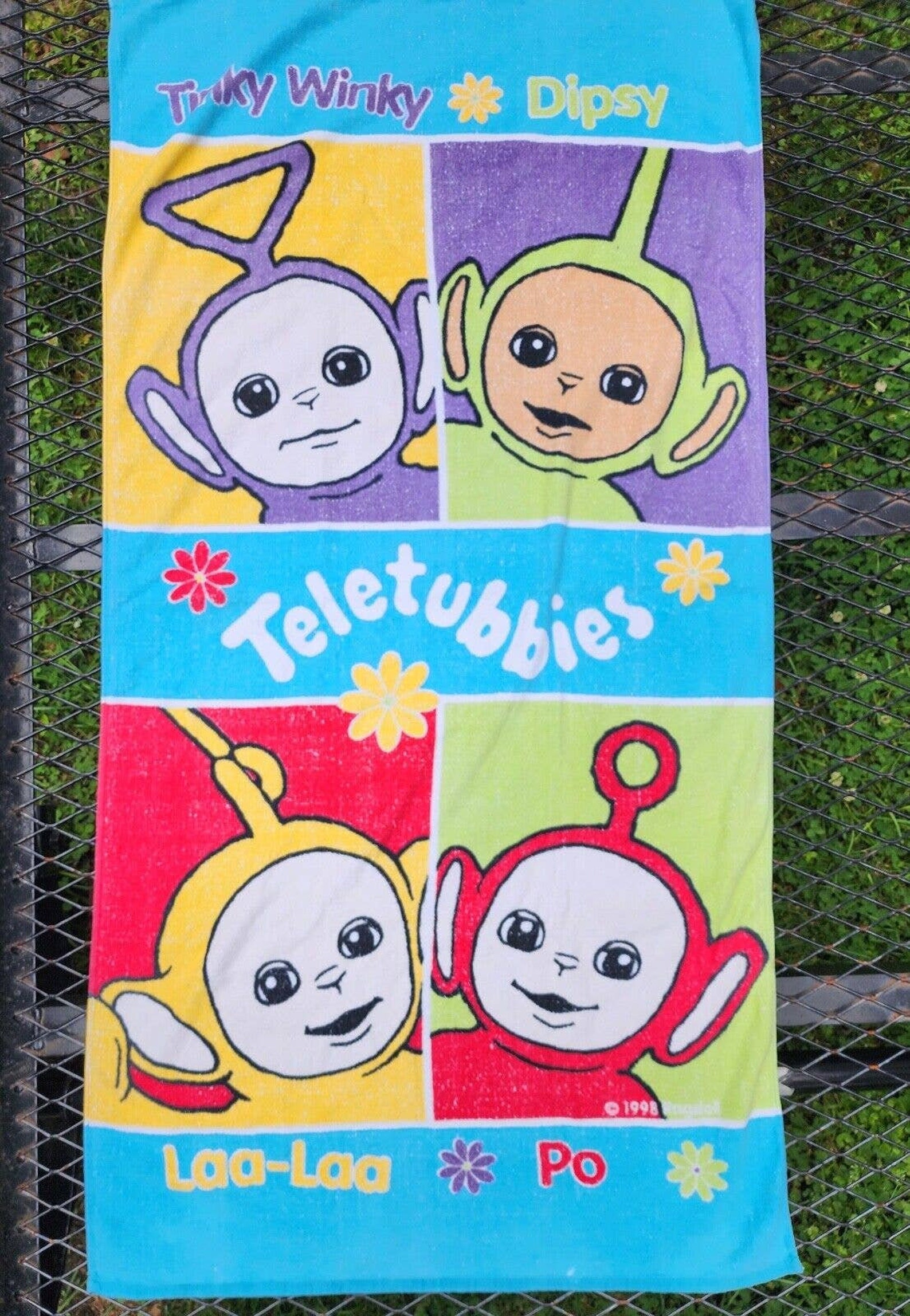 Teletubbies 1998 Beach Towel Pinky Winky Dips Laa-laa Po - Etsy