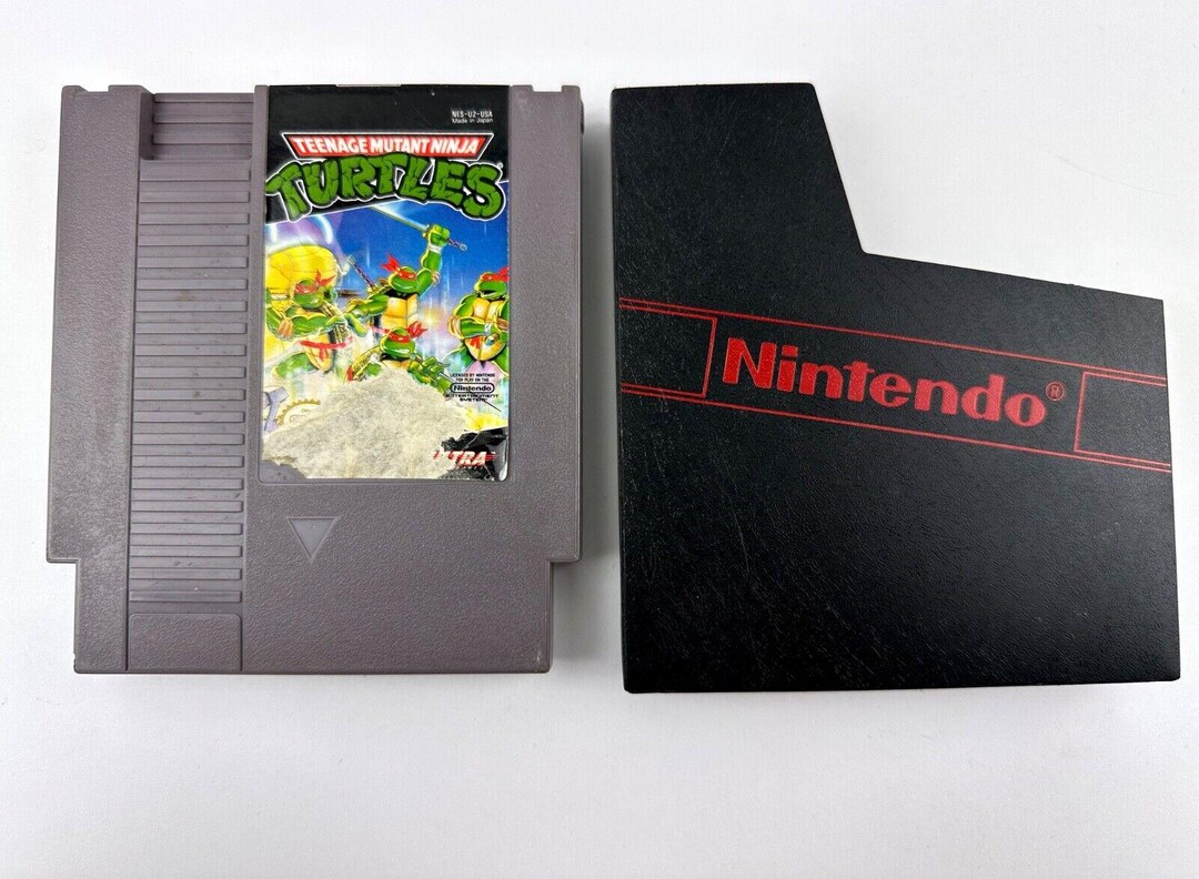 Teenage Mutant Ninja Turtles TMNT Authentic Nintendo NES 1989 Label is ...