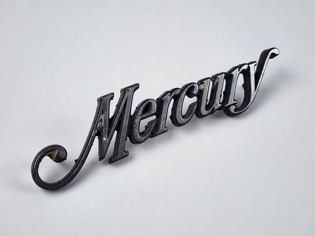 Vintage Mercury Script Chrome Car Emblem Ford Motor Company - Etsy