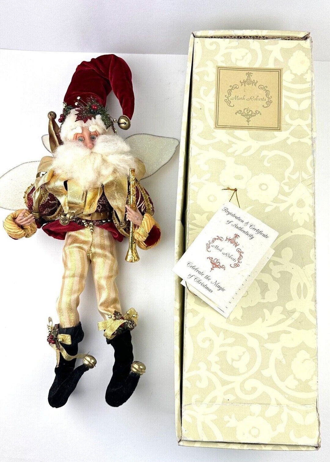 Vntg / Retired Mark Roberts 11 Pipers Piping Fairy Medium 18" # 51 ...