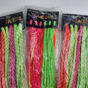 4x 48 Pair Vintage 1990's Neon Colors Shoe Laces - Etsy
