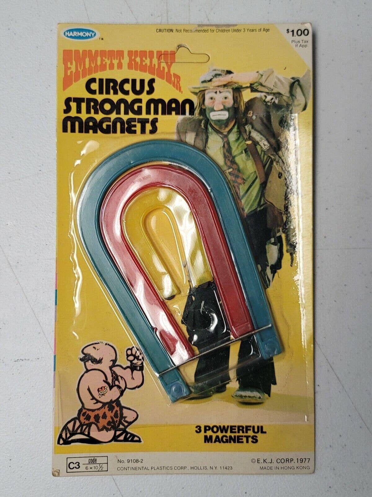 1977 Emmett Kelly Jr Circus Strongman Magnets Toy Horseshoe - Etsy