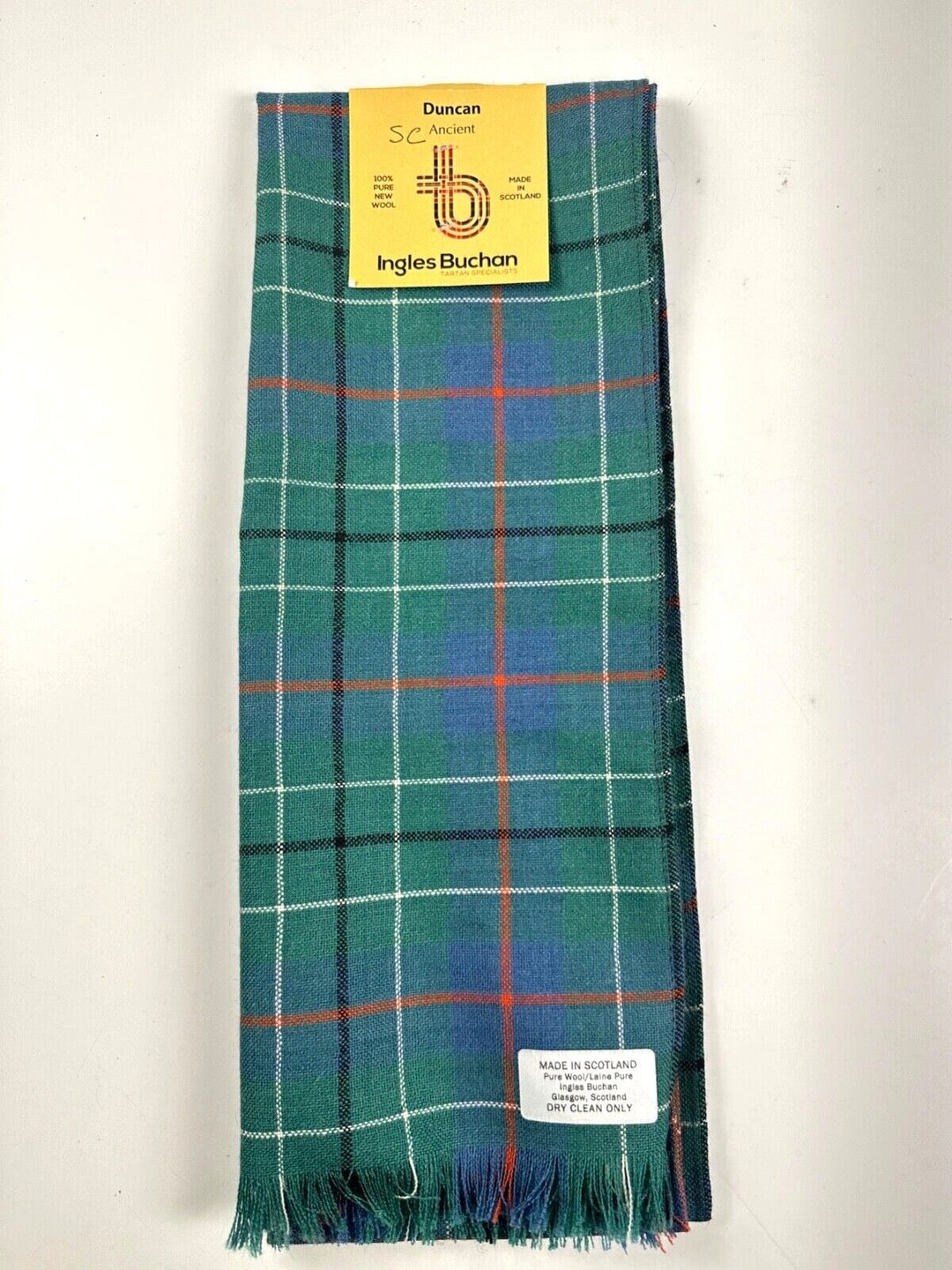 100% Pure New Wool Duncan Ancient Clan Tartan Scarf Made - Etsy