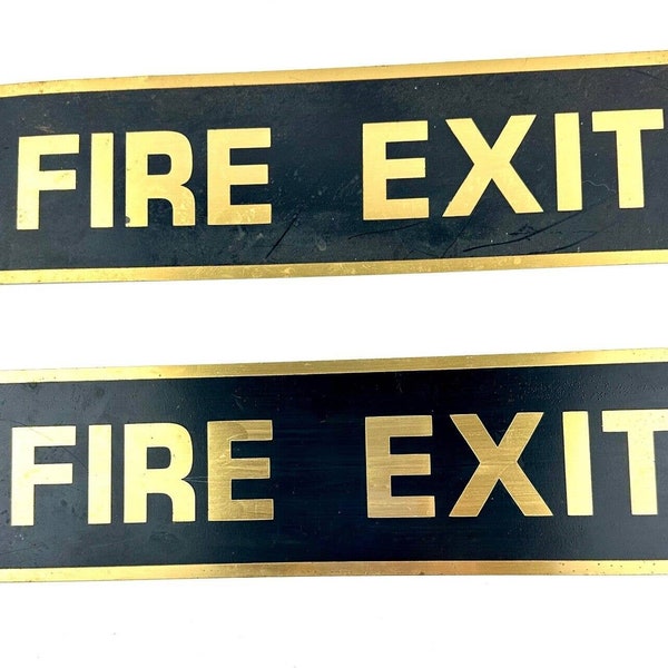 Brass Vintage Exit Sign - Etsy