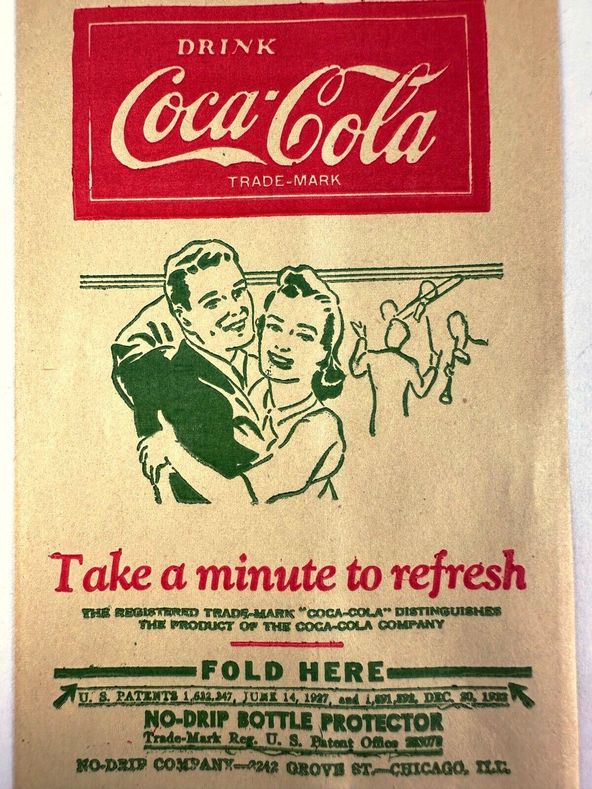 Lot of 7 Vnt 1946 Coca Cola No-drip Bottle Protector "take a Minute to ...