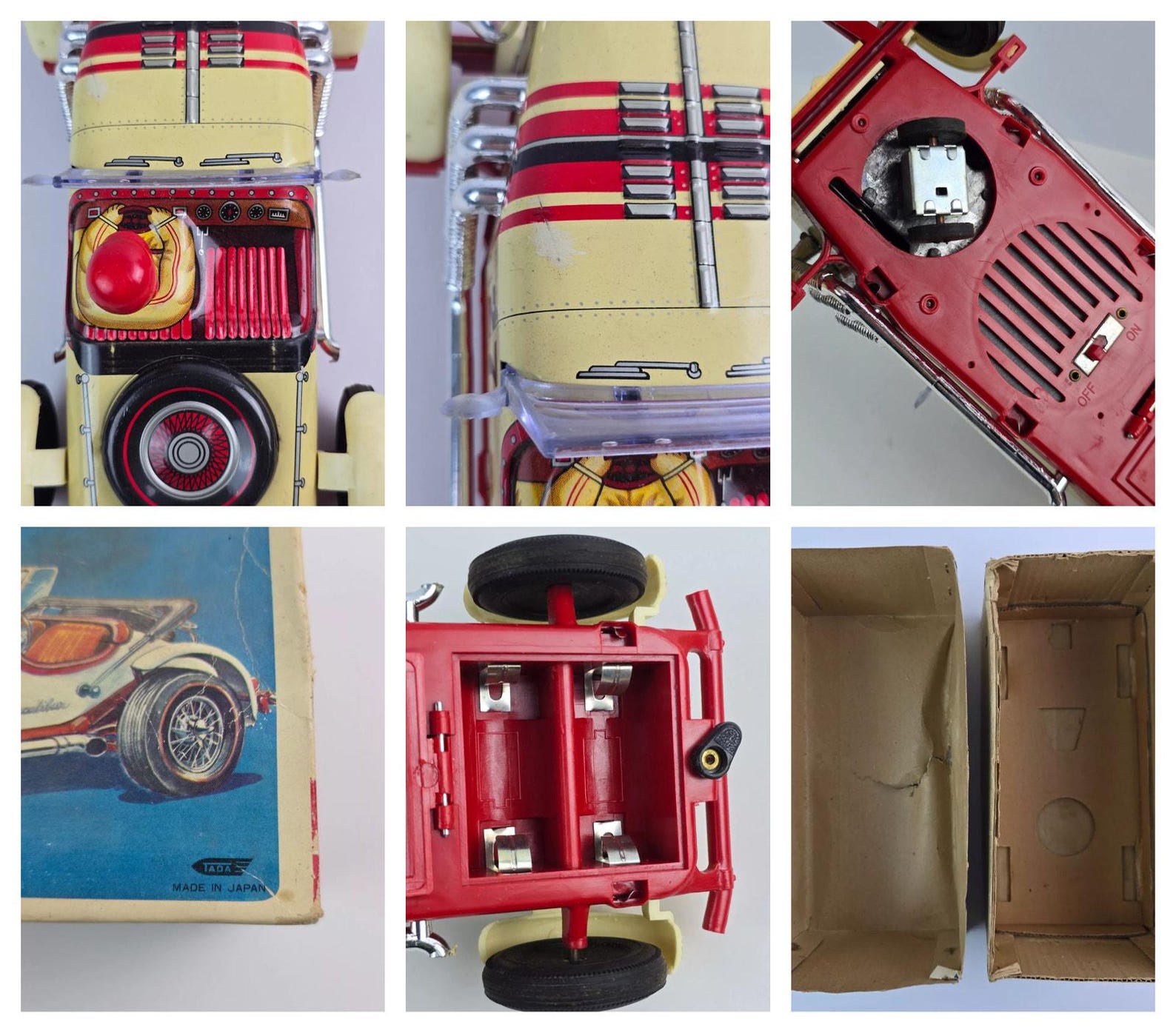 Tada Excalibur Roadster Tin & Plastic Battery Operated Car - Working W ...