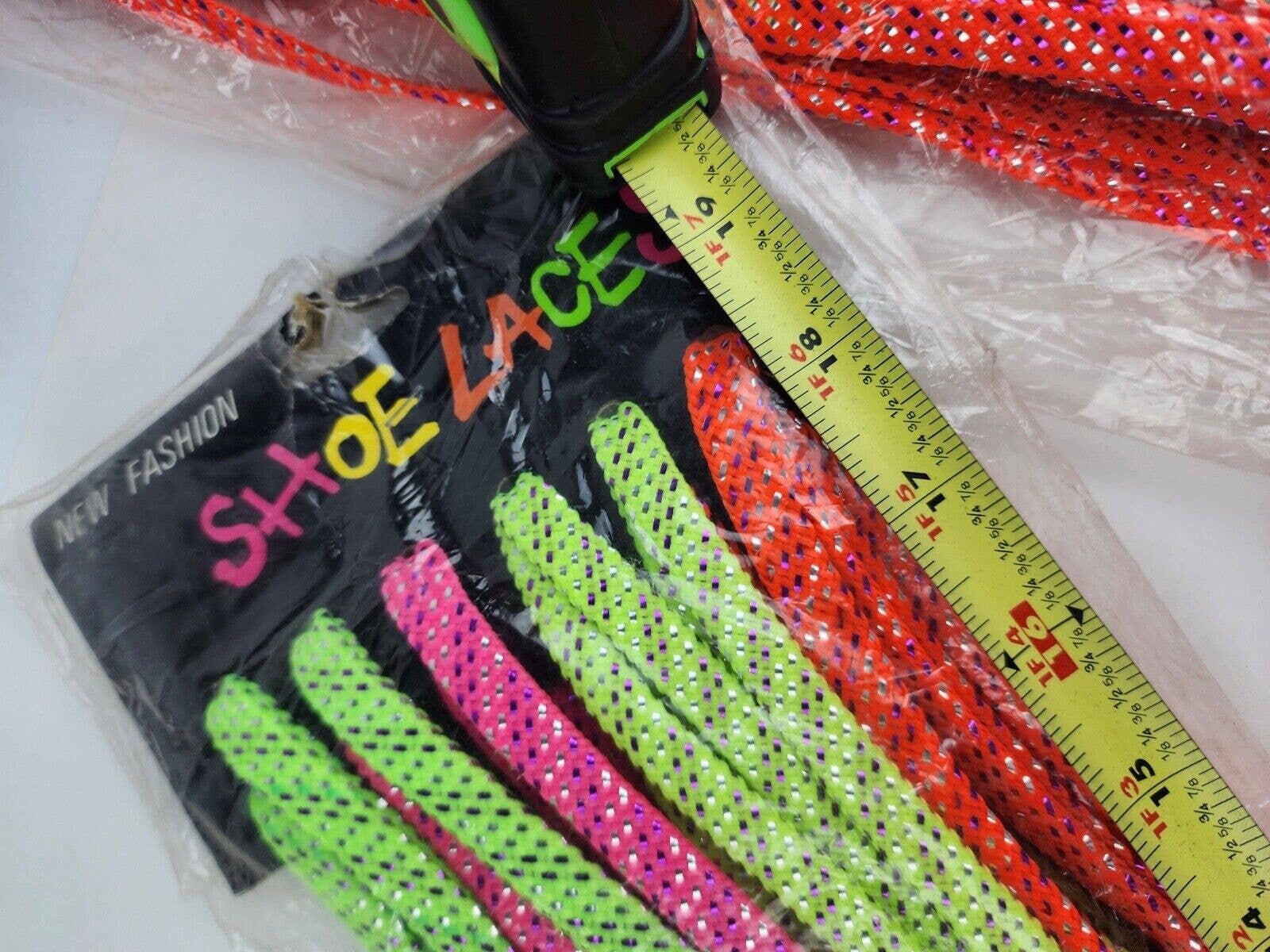4x (48 Pair) Vintage 1990's Neon Colors Shoe Laces Metallic Store ...