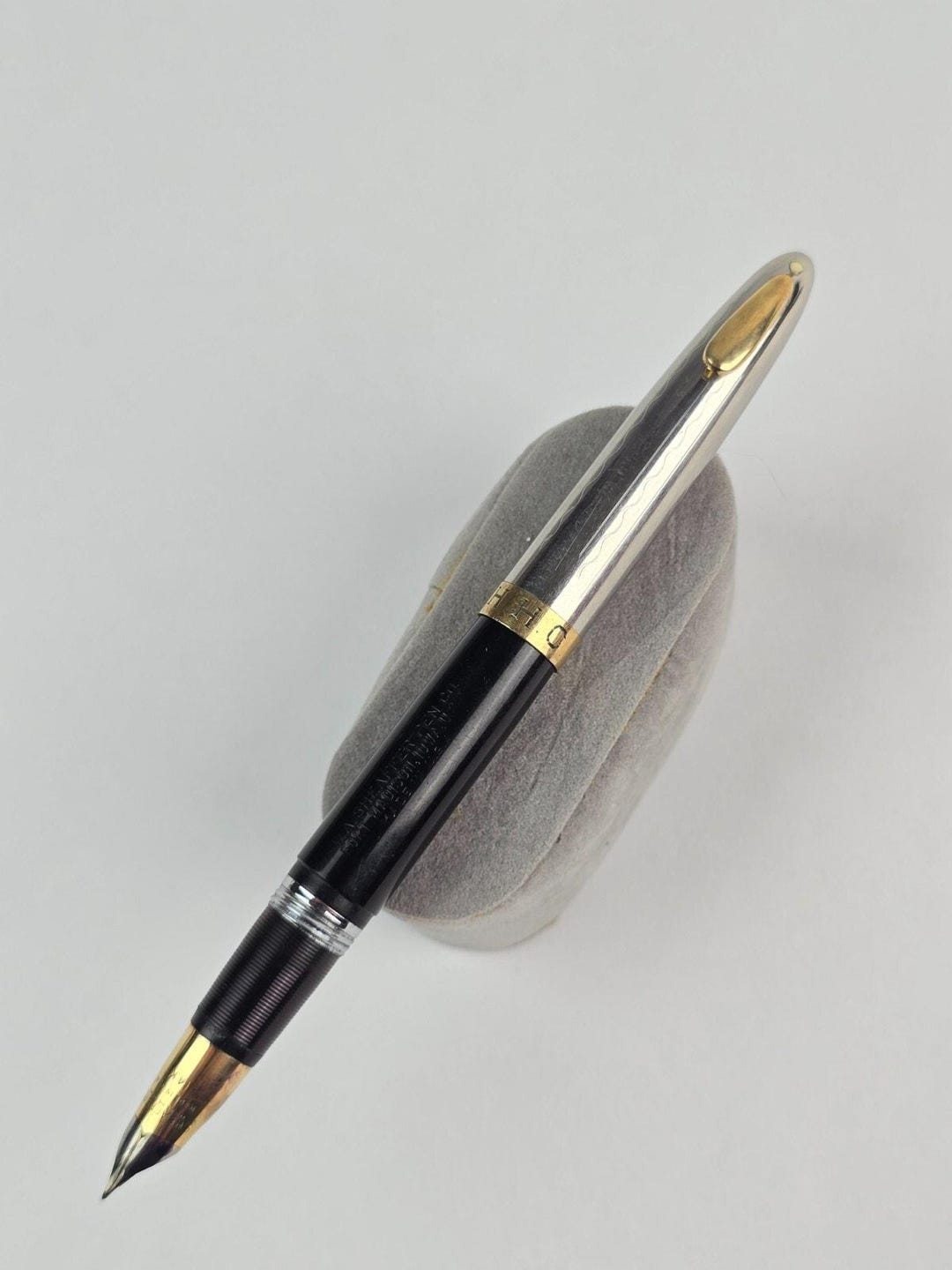 Vintage Sheaffer Sentinel Black Tuckaway Fountain Pen 14k Gold Nib ...