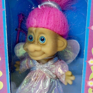 1998 Trollkins In-style Fairy Troll Doll Pink Hair New in Box - Etsy