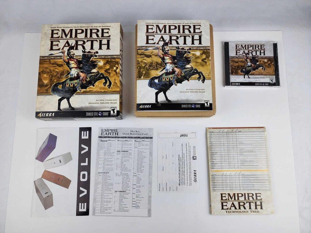 Empire Earth PC CD-ROM Game Big Box Complete 2001 Strategy Manual ...