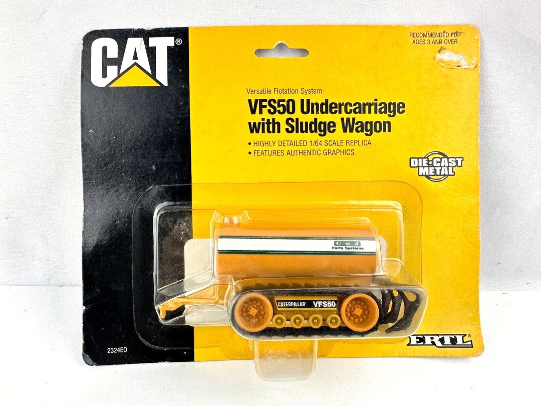 Vintage 1995 Ertl CAT VFS50 Undercarriage With Sludge Wagon C & J Farm ...