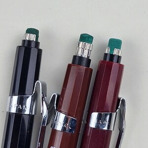 3x Pentel Mechanical Drafting Pencils Black Brown Maroon P203 P205 0 ...