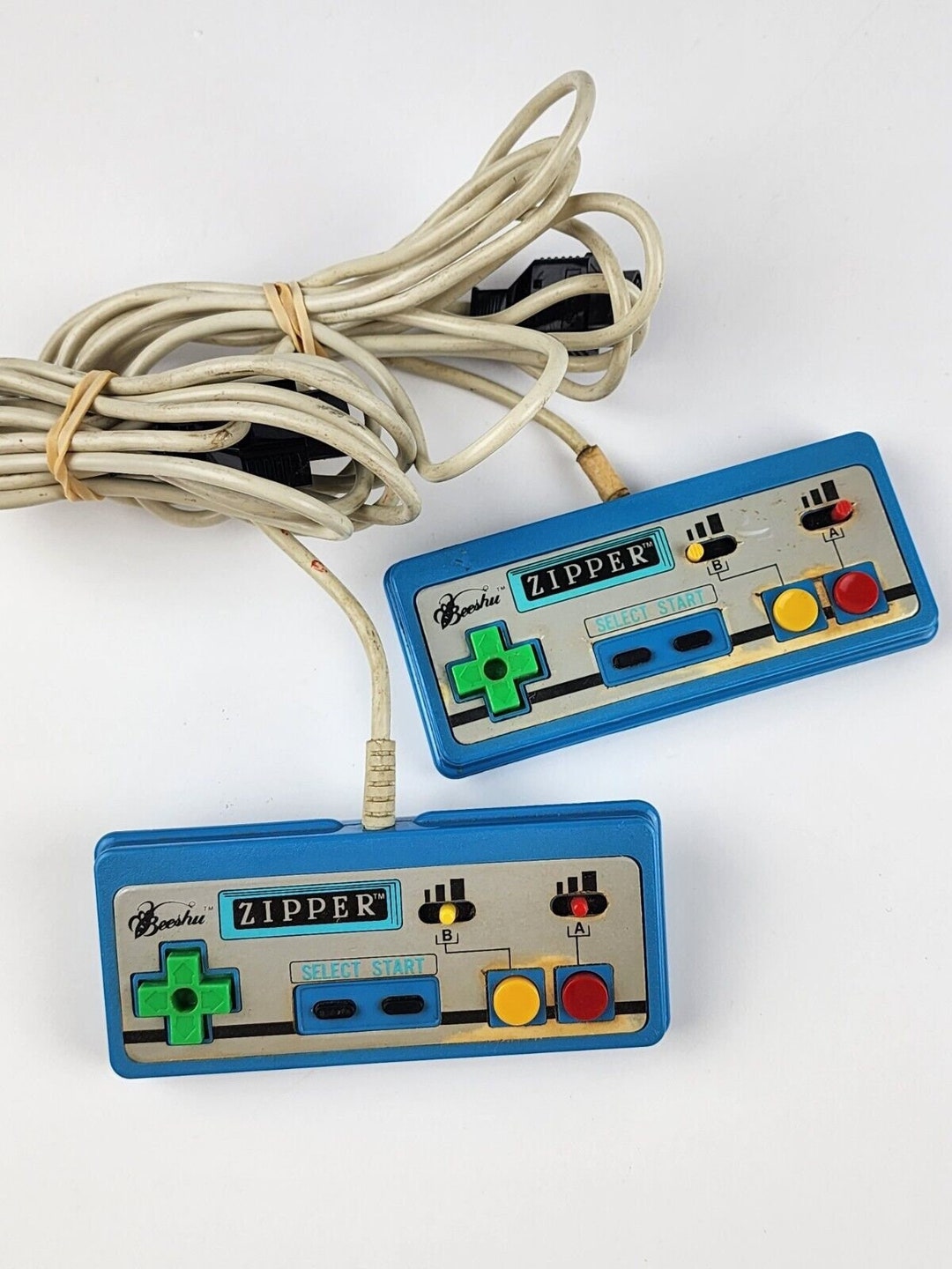 2x Nintendo NES Blue Zipper Controller Beeshu - Both Untested - Etsy