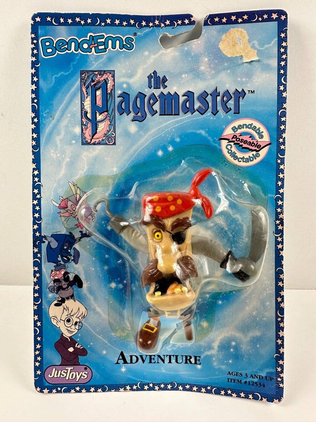 Vintage 1994 Justoys Bend-ems the Pagemaster ADVENTURE Toy - Etsy