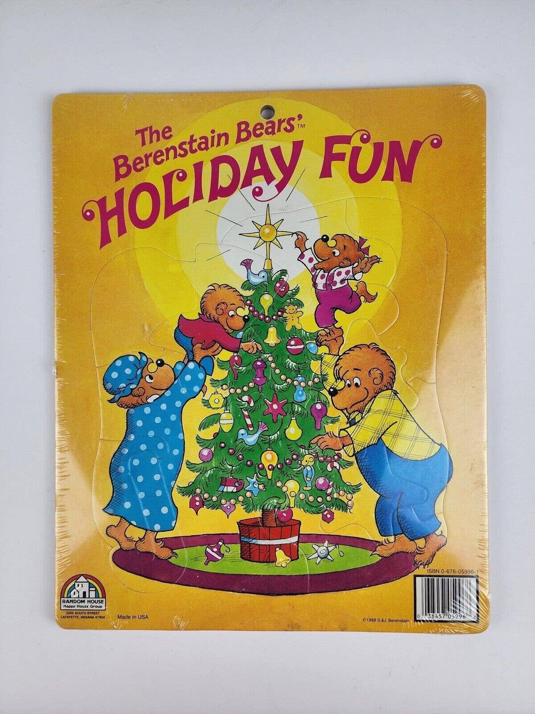 1988 the Berenstain Bears Holiday Fun Wooden Puzzle New Sealed - Etsy