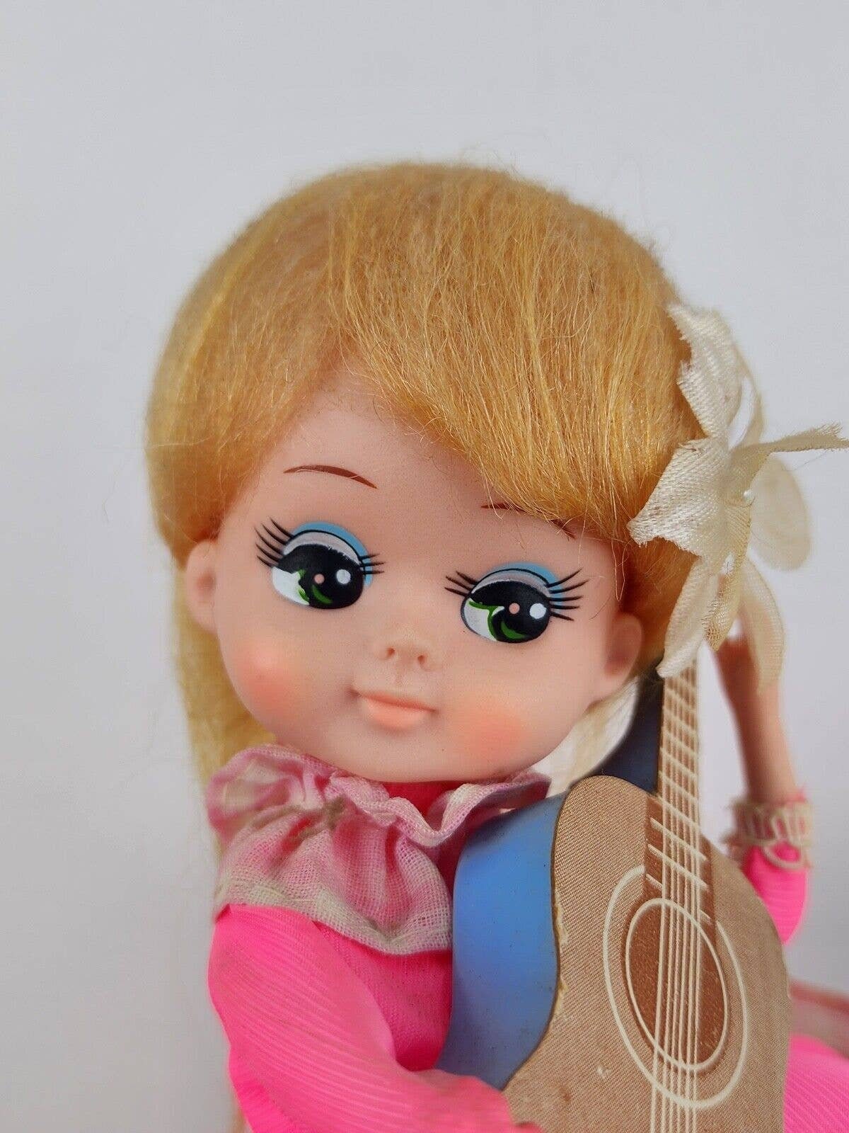 1960's Wind-up Spinning Pink Doll W/ Guitar Plays - Etsy