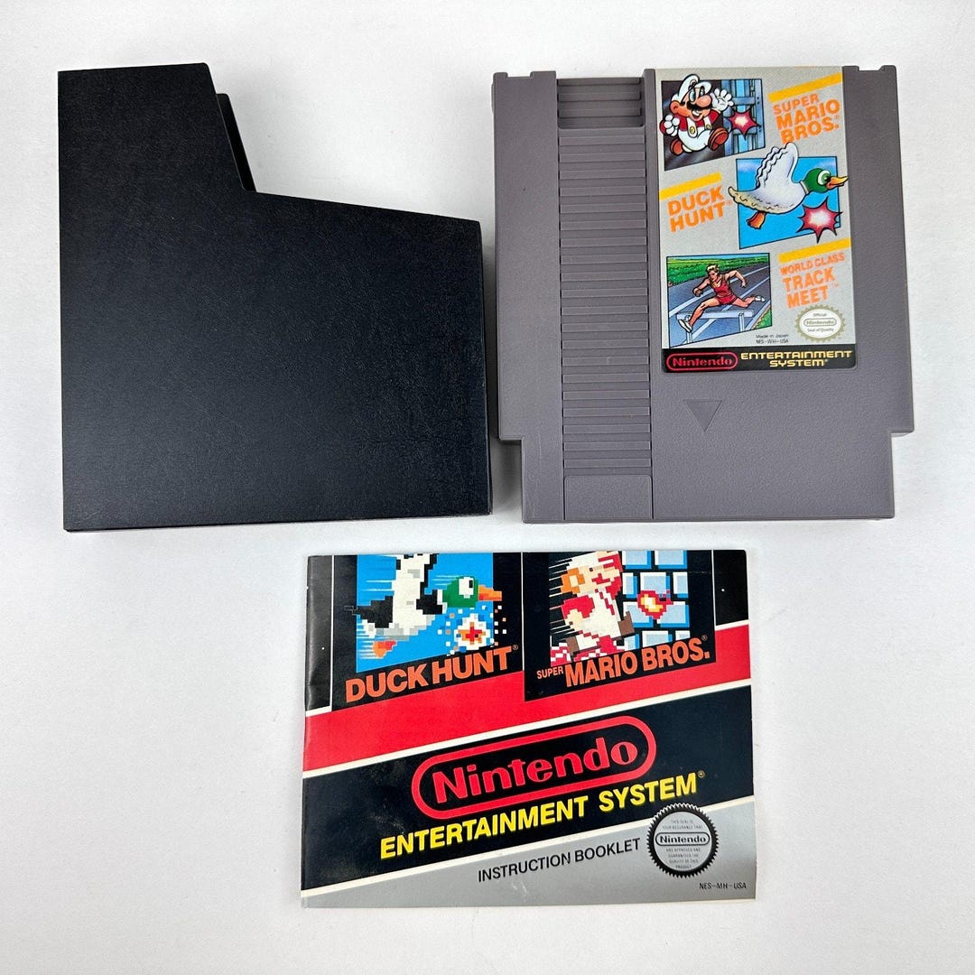 Nintendo NES 3 in 1 Super Mario Bros/ Duck Hunt / World Class Track ...