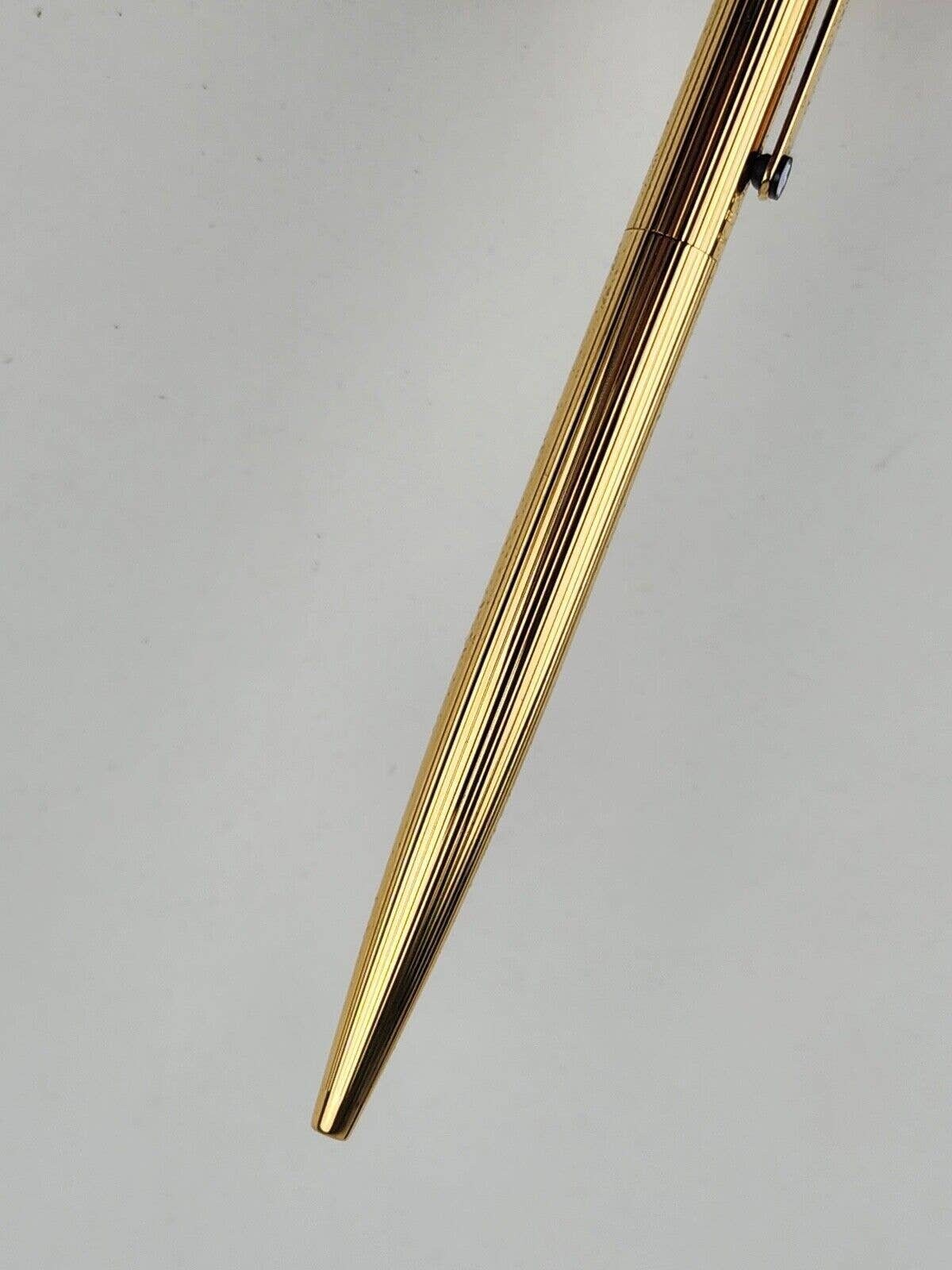 Vintage Authentic Montblanc Push Button Gold Plated Pen W/ Box ...