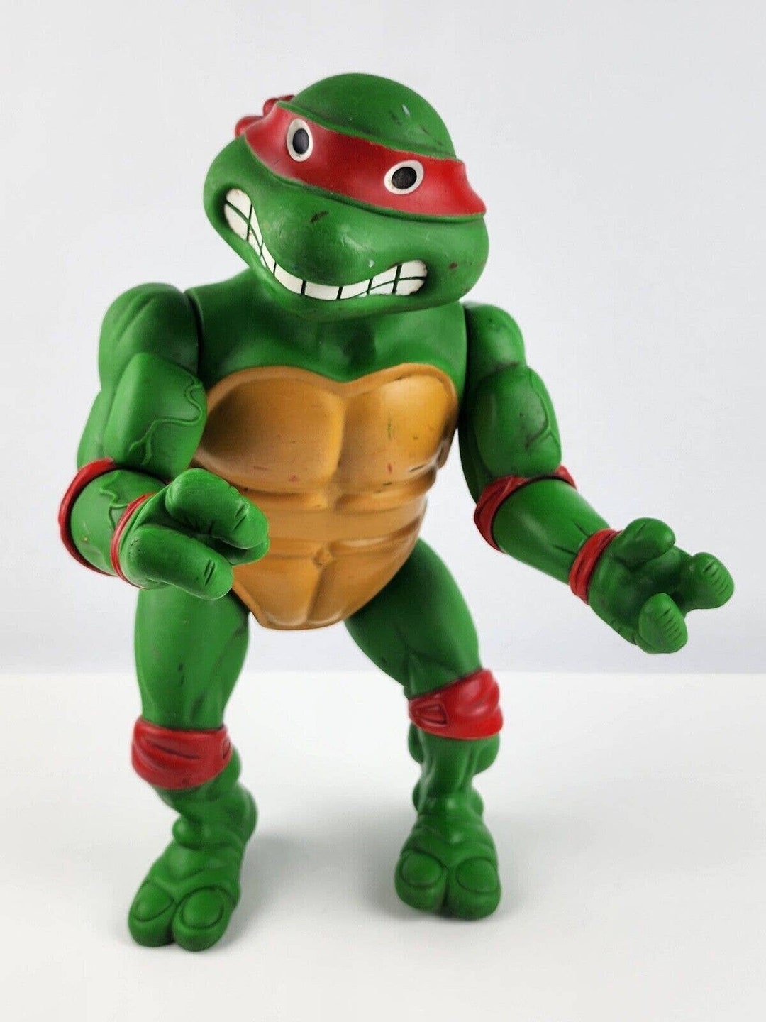 Vintage 1989 TMNT Ninja Turtles 1989 GIANT 13 Raphaeltight Joints Needs ...
