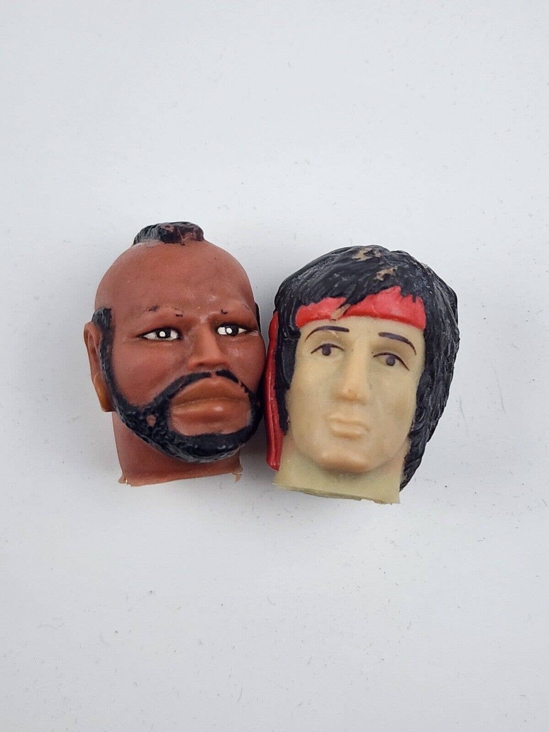 Vintage Mr. T & Rambo Action Figure Heads Rubber Parts 1980's - Etsy
