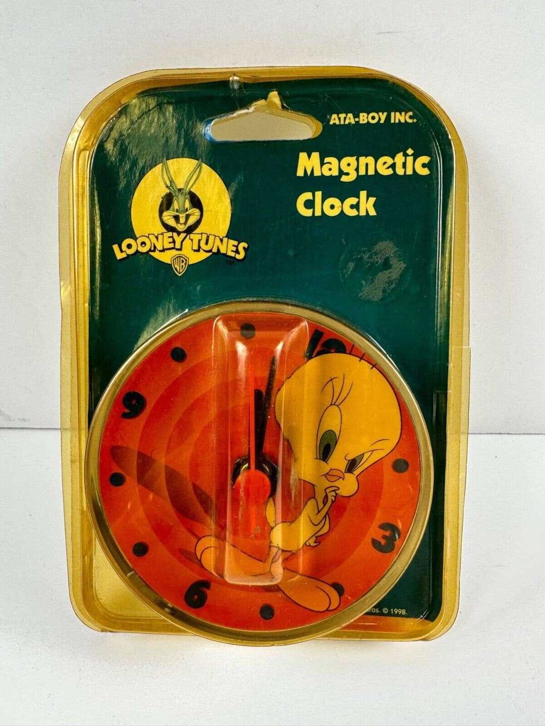 Vintage Tweety Bird Magnetic Clock Looney Tunes 3 Ata-boy 1998 New NIB ...
