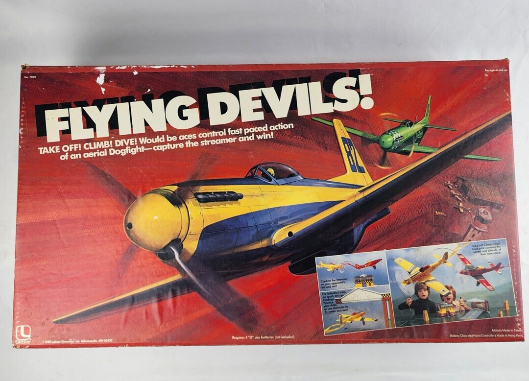 Vintage Lakeside Flying Devils Battery Op. Toy Flying Airplanes New Sealed 1985 - Etsy