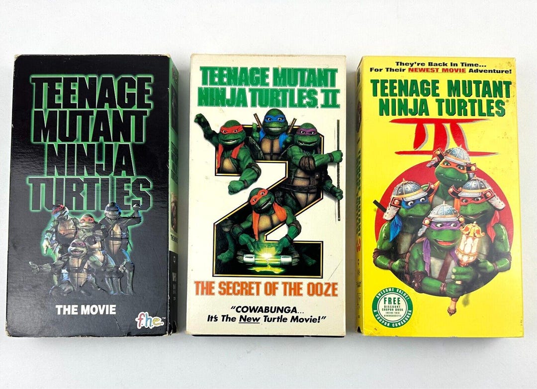 TMNT Teenage Mutant Ninja Turtles VHS Movie Lot of 3 1 '90 2 '91 3 '93 ...