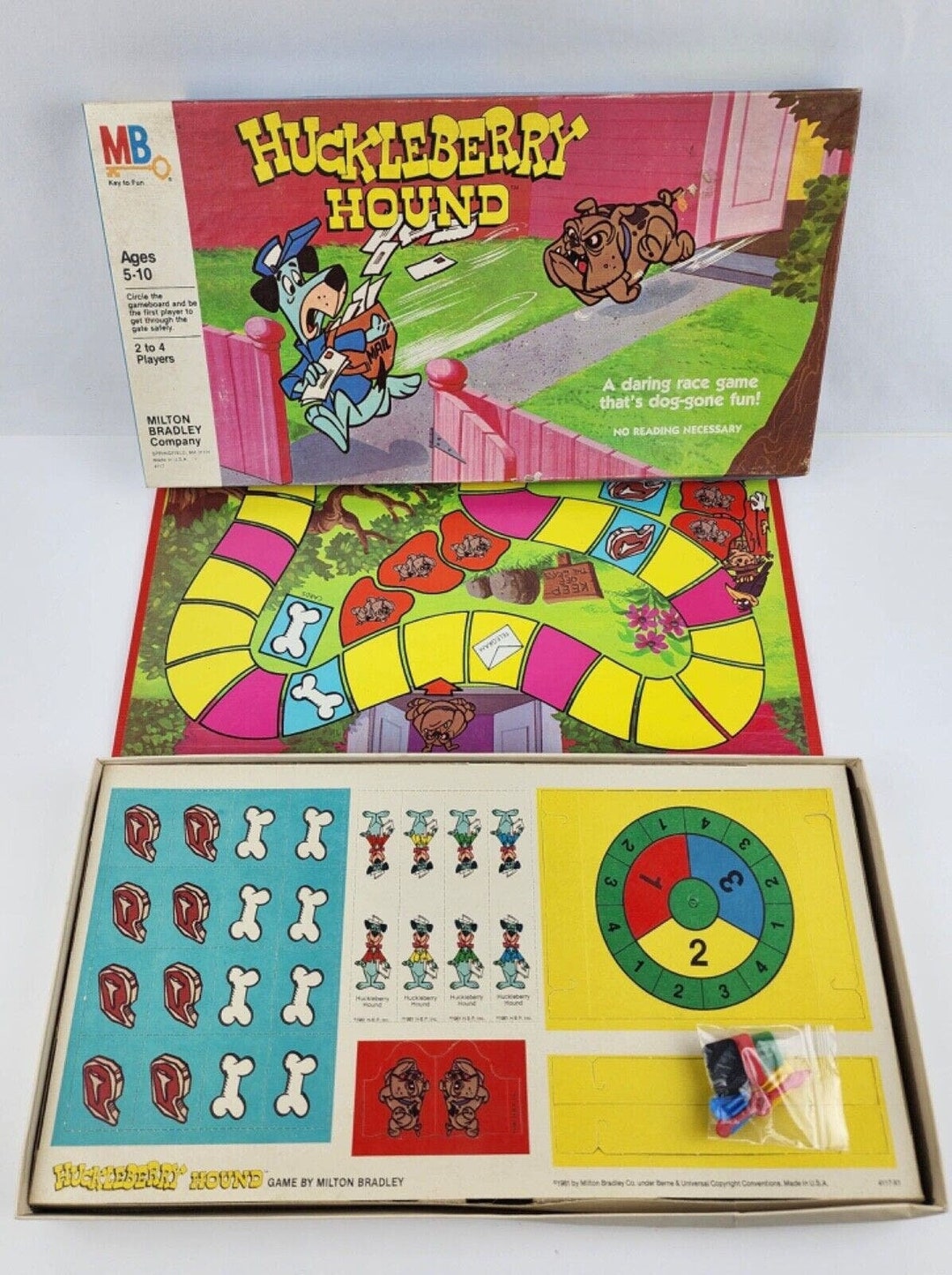 1981 Milton Bradley Huckleberry Hound Board Game New Unpunched Pieces ...