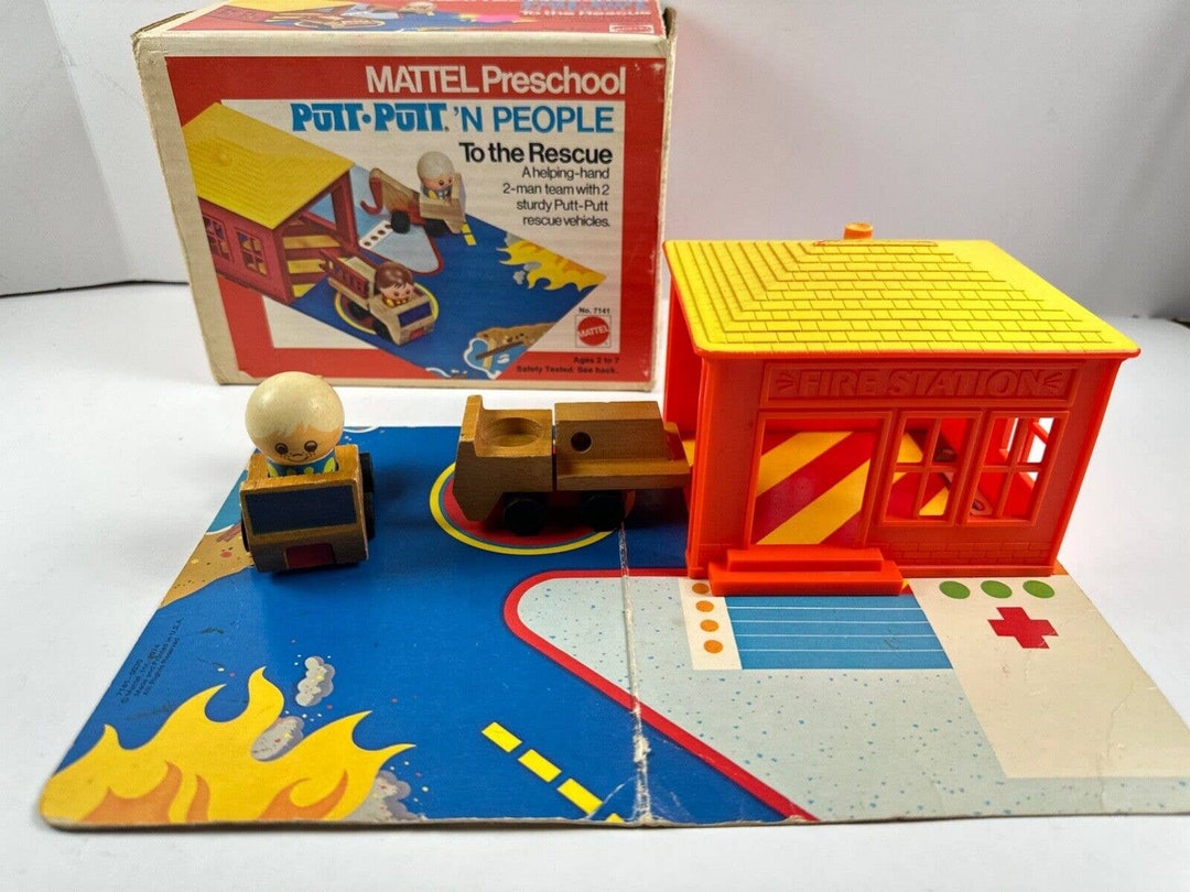 Vintage 1974 Mattel Preschool Putt Putt 'N People to the Rescue No ...