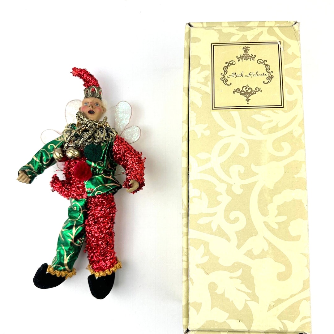 Vintage RARE Mark Roberts 8" Jester Fairy Christmas Elf Santa - in ...