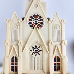 Vintage Paramount Illuminated Musical Cathedral for Christmas Village ...