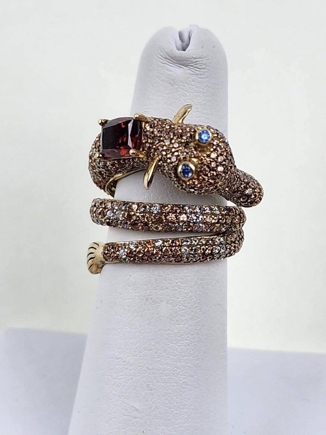 Diamonique QVC Giraffe Ring Size 5.5 Wrap-around Sterling Silver ...