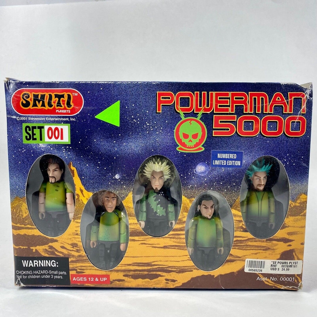 Smiti Powerman 5000 Limited Edition 3 Inch Mini Figure Set Box Shows ...