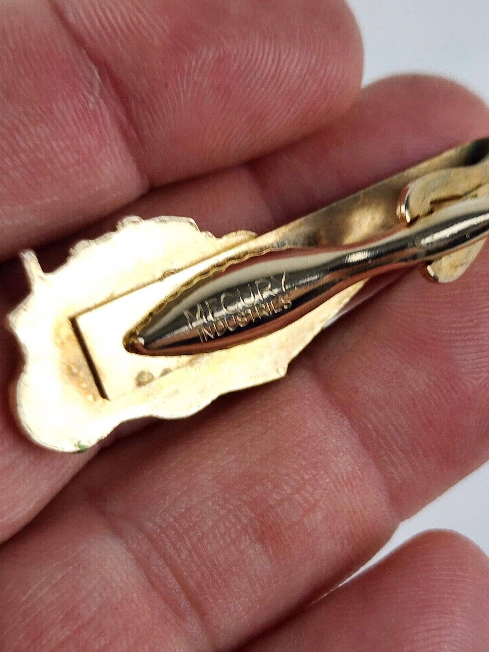 Vintage Michigan Front Wheel Loader Tie Clip Gold Tone Gator - Etsy