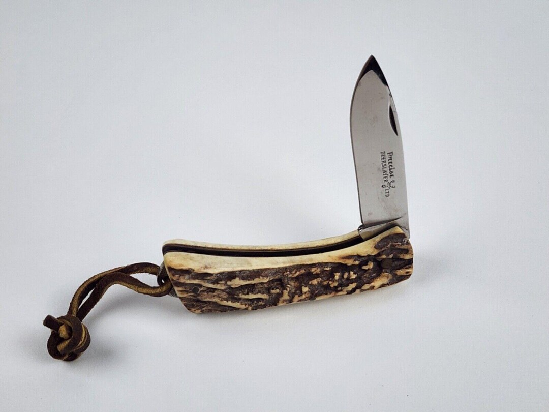 Precise Deerslayer Ltd. Thick Stag Handle Lock Back Pocket Knife Made ...