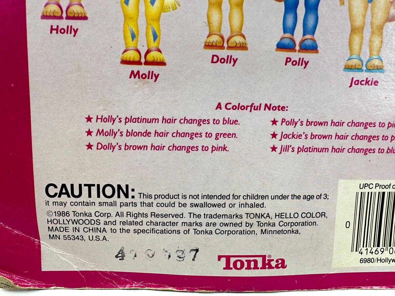 Vintage 1986 Tonka Hollywoods DOLLY Hello Color Change Hair - Etsy