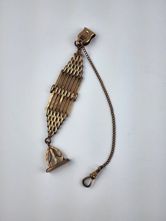 Antique 1903 Pocket watch Fob chain link with cuff li… - Gem
