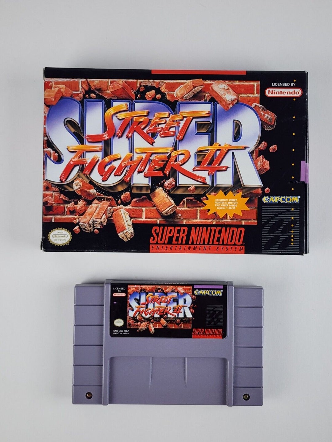 Super Street Fighter II for SNES Game & Box Only Vintage Super Nintendo ...