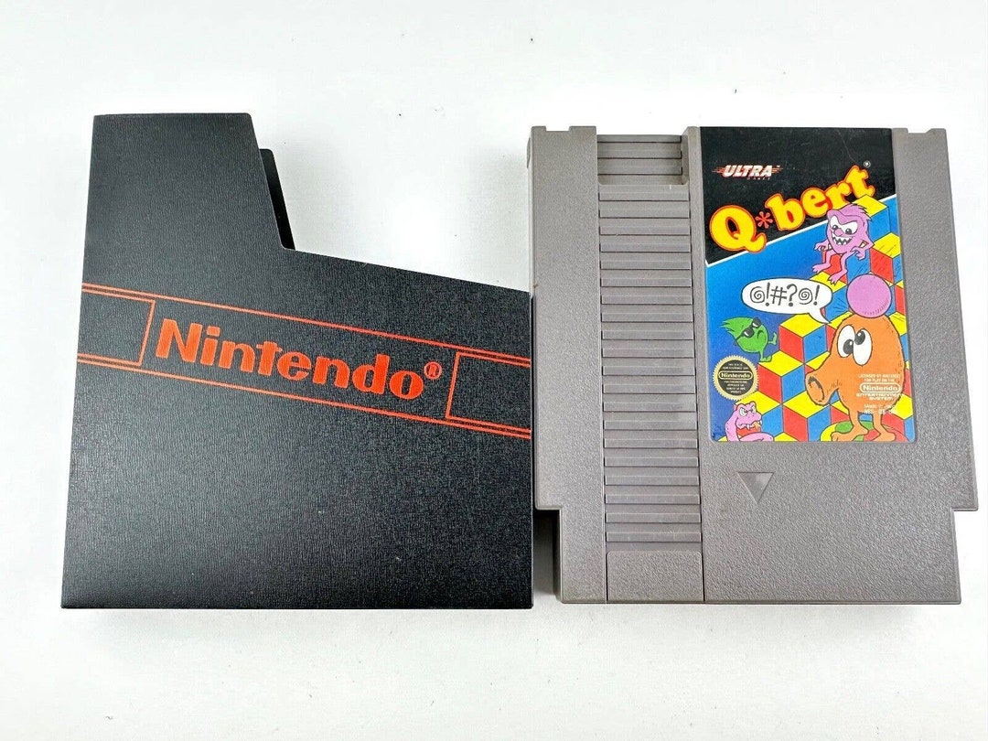Vntg 1985 Qbert Nintendo Entertainment System NES Game Sleeve Made in ...