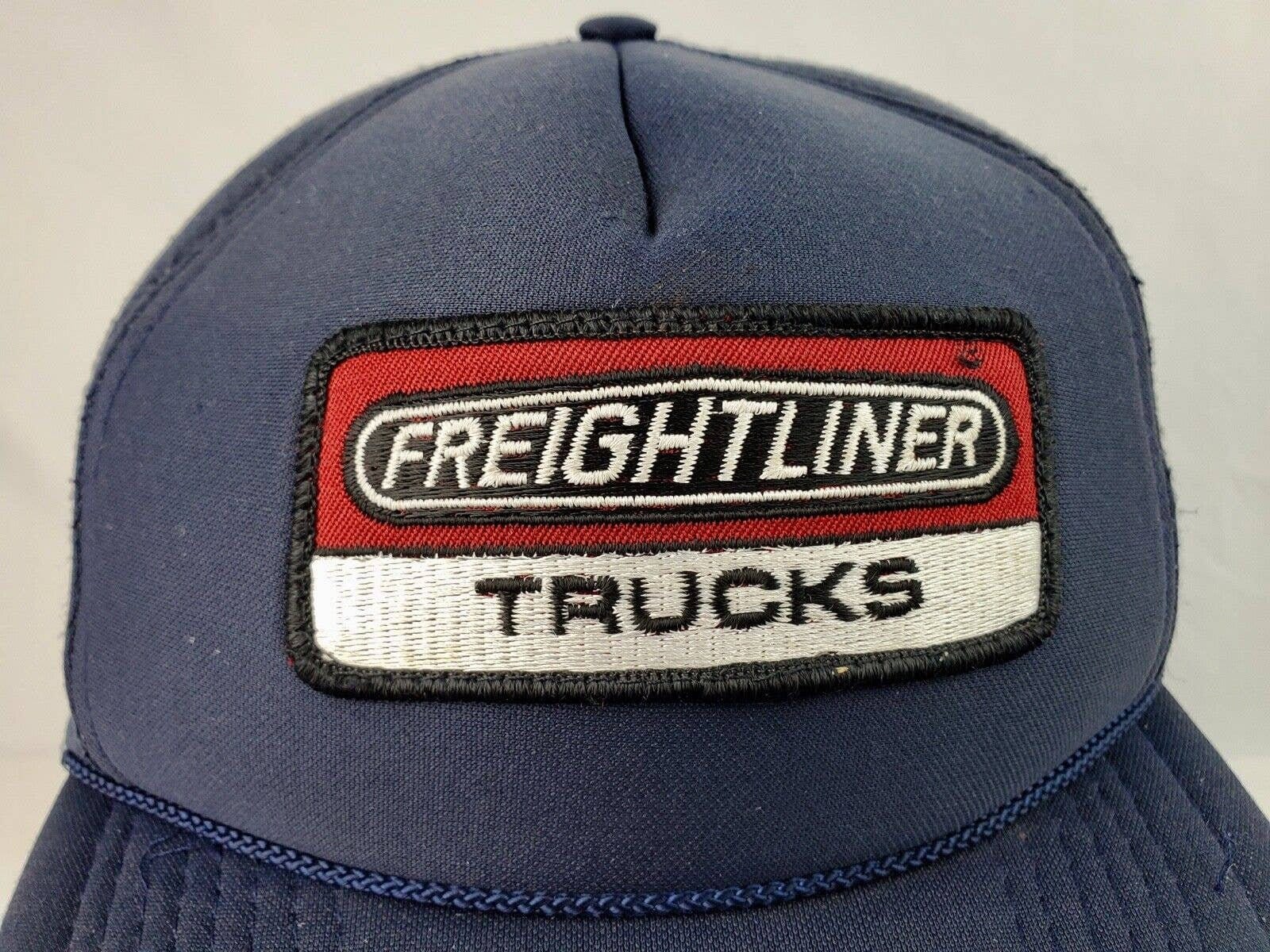 Vintage Freightliner Trucks Trucker Hat Full Padding Navy Blue Snapback ...
