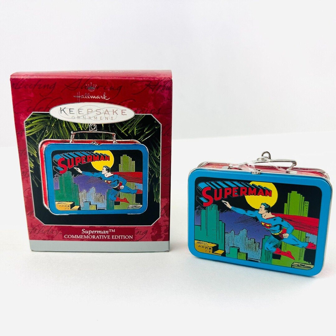 Hallmark Keepsake Ornament "superman" Lunch Box 1998 3"x2" Opens MINT ...