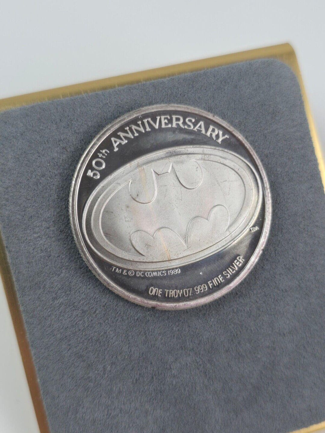 1989 DC Comics Batman & the Joker 1 Oz Silver Coin 50th Anniversary 999 ...