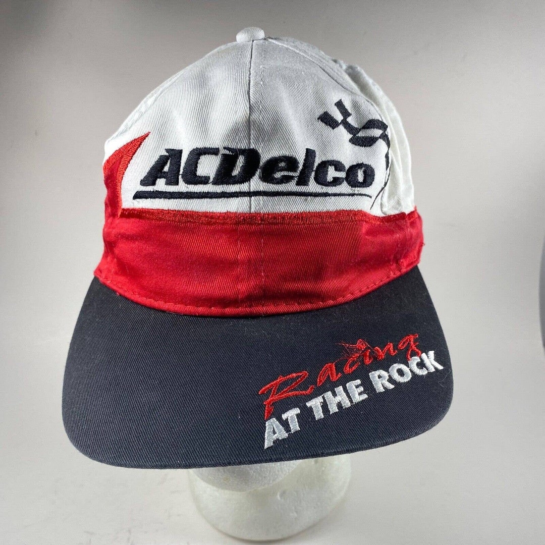 Vintage AC Delco Racing at the Rock Red Black White Snap Back ...
