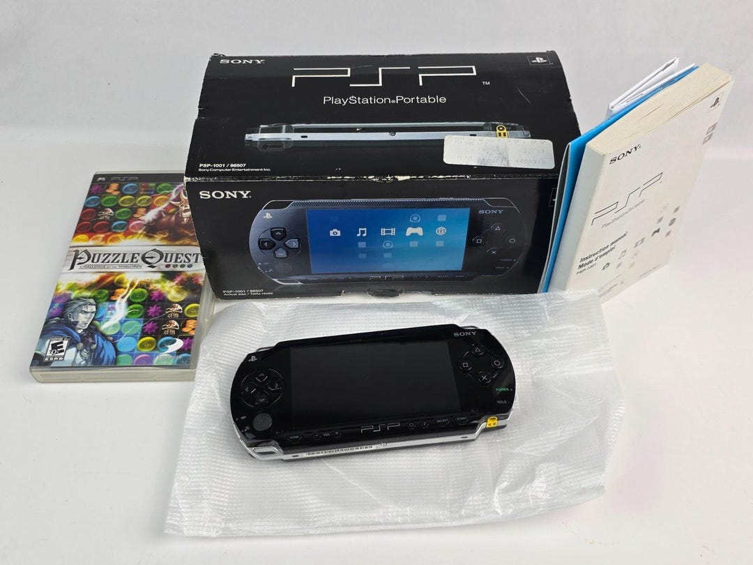 Sony PSP-1001 Playstation Portable Console Tested & Working W/ Box ...
