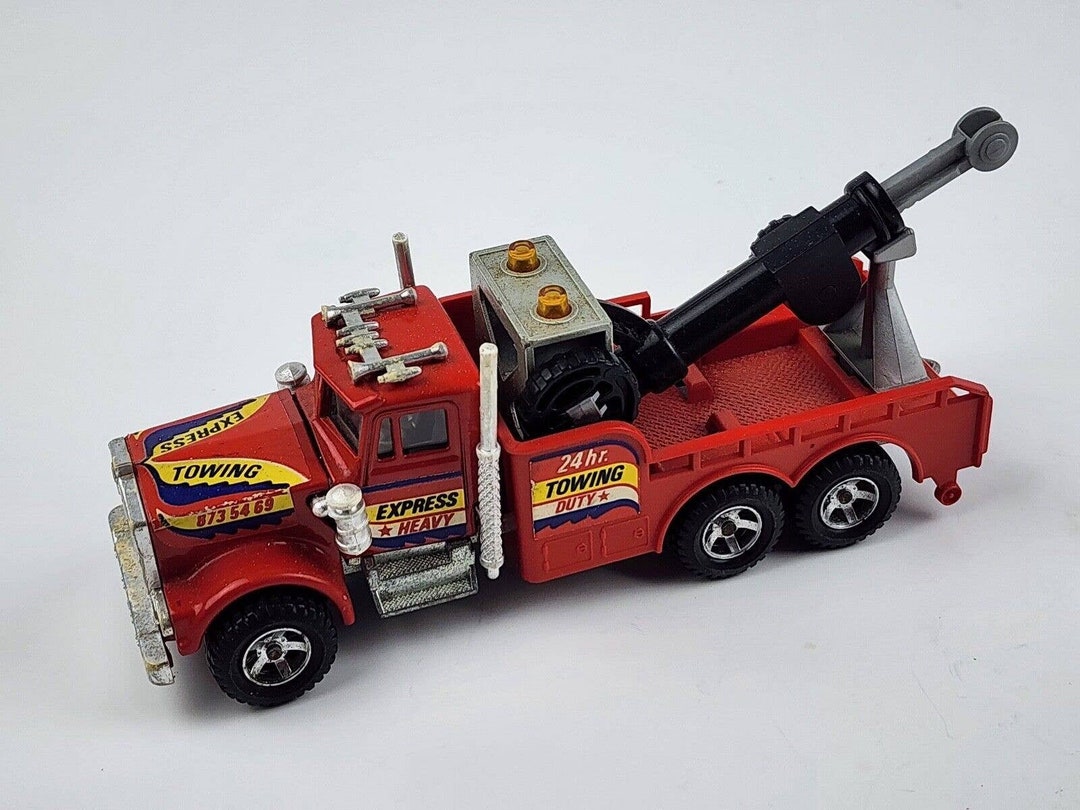 Vintage Majorette Kenworth Truck Wrecker 1/47 Die Cast Express Towing ...