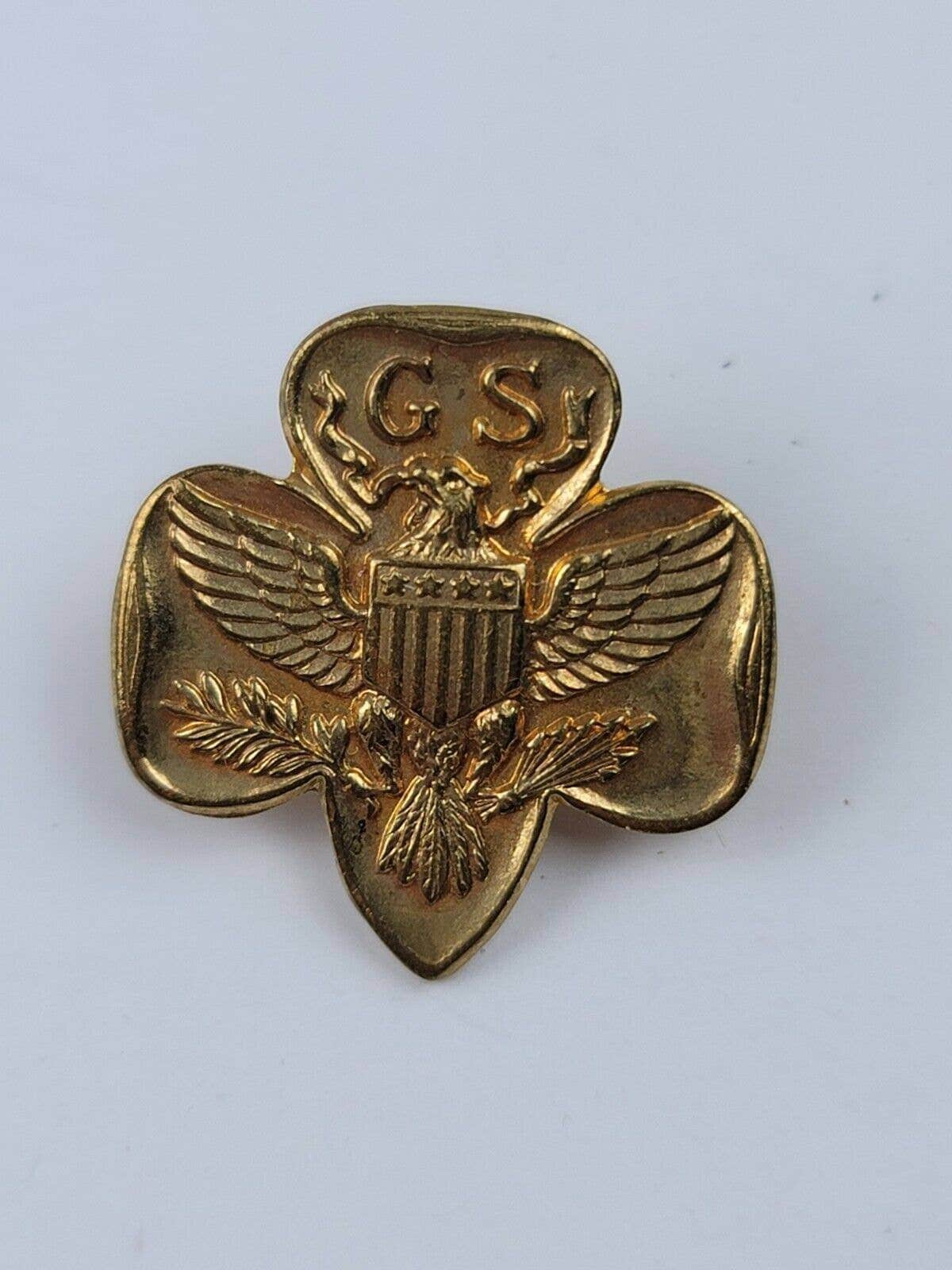 Lot of 4 Vintage Gold Brownie Girl Scout Membership Pins - Etsy