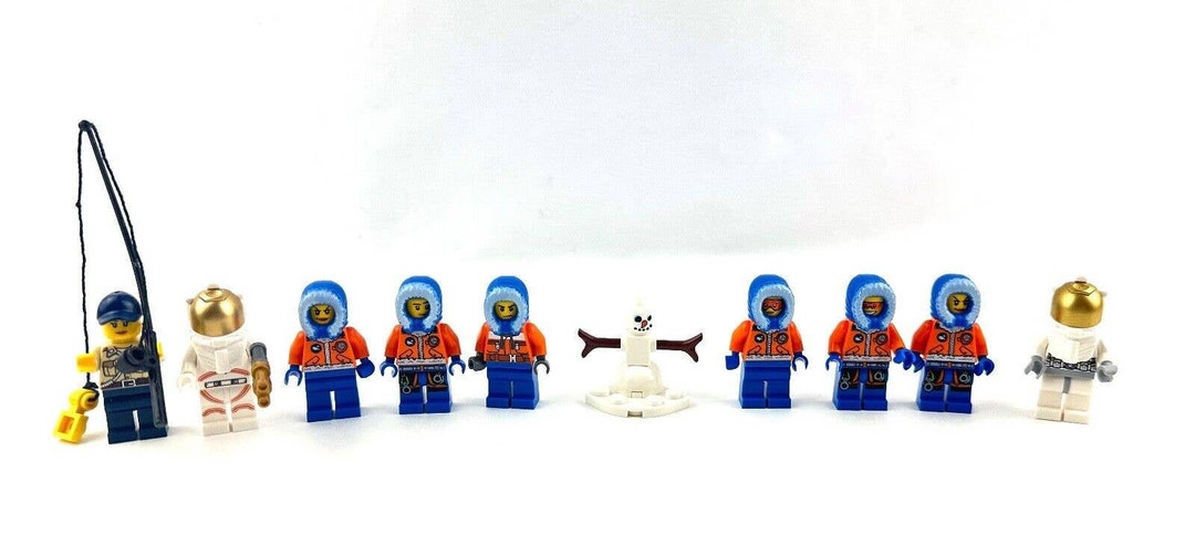 Lego Minifigures 6 Artic Explorers ,2 Astronauts, 1 Fisherman, 1 ...