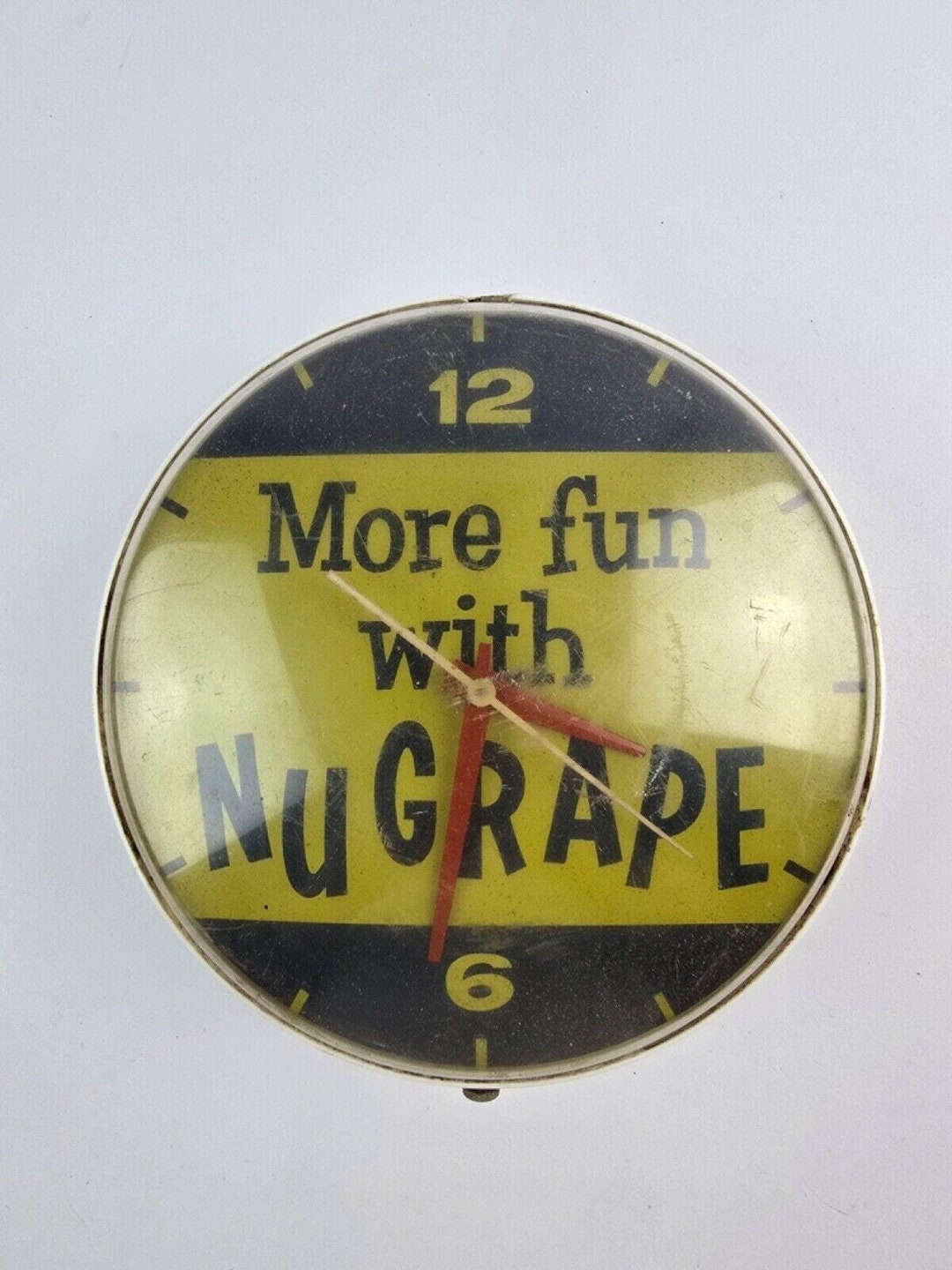 Vintage 8 Nugrape Soda Electric Wall Clock not Running Soda Sign - Etsy