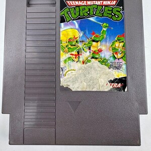 Teenage Mutant Ninja Turtles TMNT Authentic Nintendo NES 1989 Label is ...